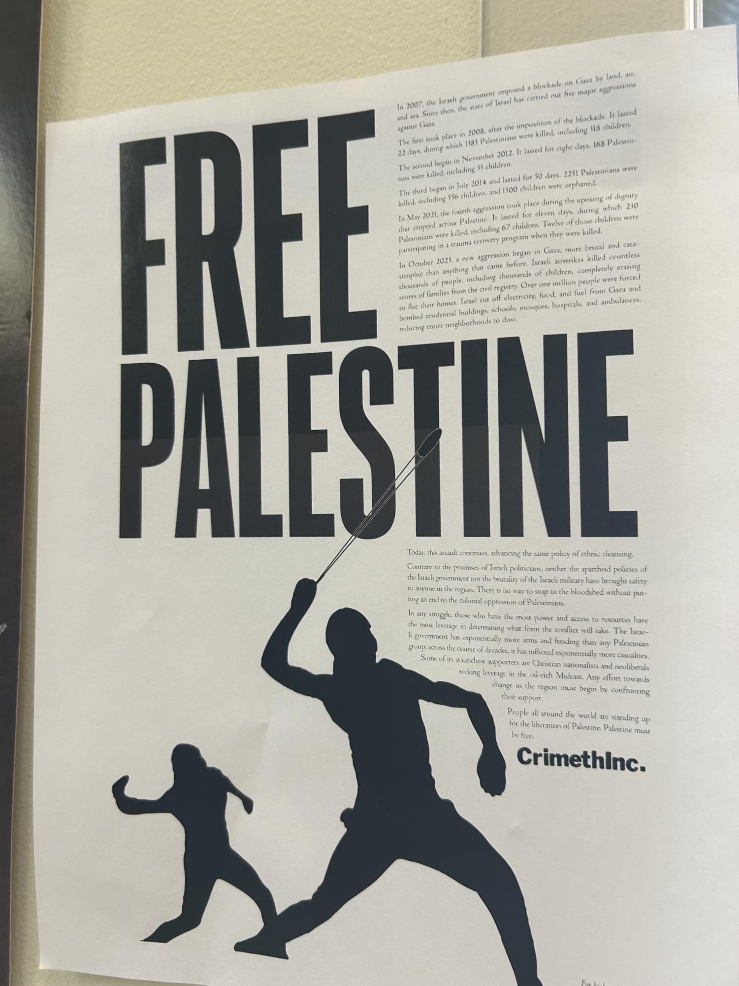Lakeside students react to removed posters on Gaza war – TATLER